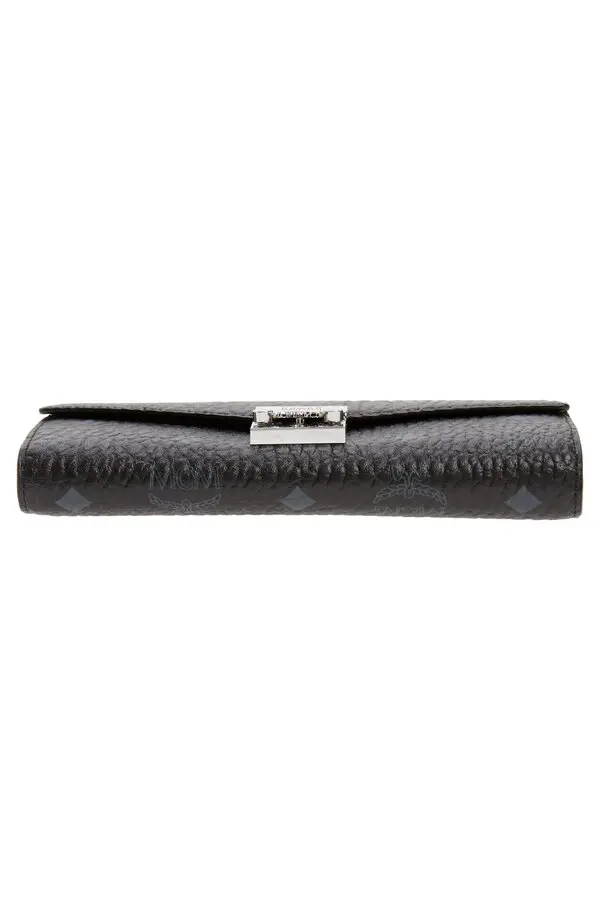 Mcm Large Patricia Visetos Canvas Wallet On A Chain