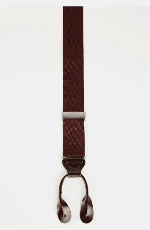 Trafalgar Solid Suspenders - Burgundy