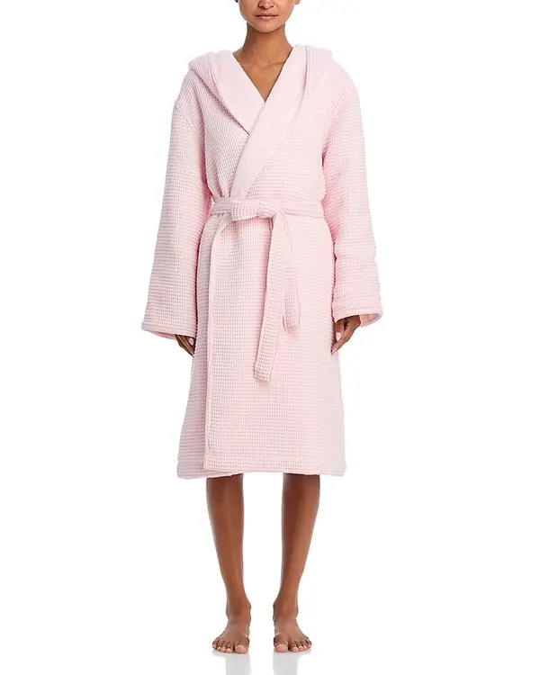 HUDSON PARK COLLECTION Turkish Waffle Bath Robe Exclusive - Airy Pink