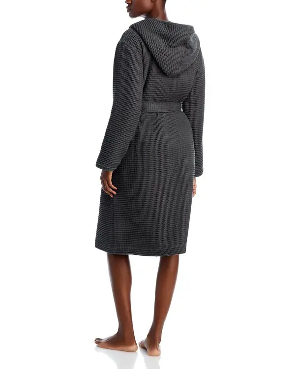 HUDSON PARK COLLECTION Turkish Waffle Bath Robe Exclusive - Charcoal