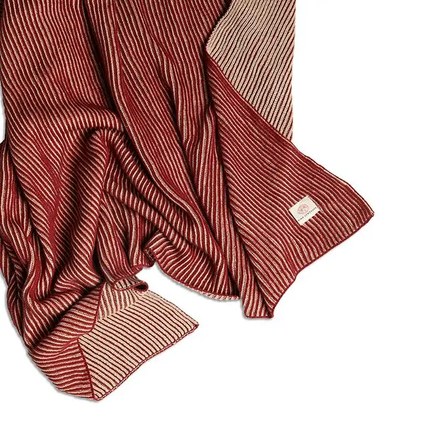 PINK LEMONADE Ribbed Throw - Marsala