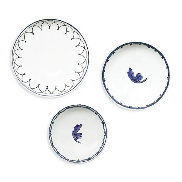 Twig New York H. Bird Assorted Canape Dishes, Set Of 3 - Blue
