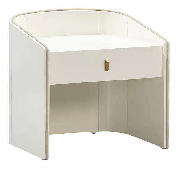 TOV FURNITURE Collins Lacquer Nightstand - Cream