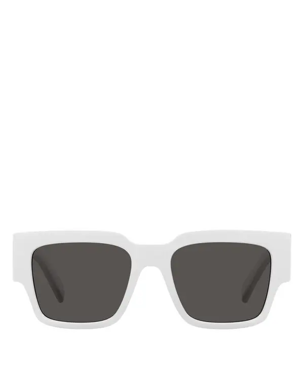 Dolce & Gabbana Square Sunglasses, 52mm - White/gray Solid