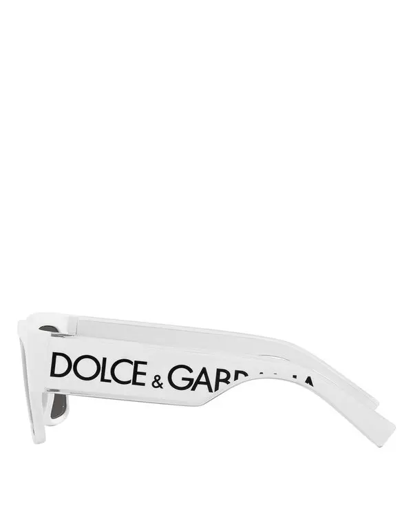 Dolce & Gabbana Square Sunglasses, 52mm - White/gray Solid