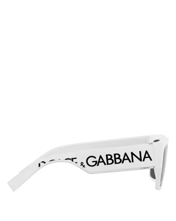 Dolce & Gabbana Square Sunglasses, 52mm - White/gray Solid
