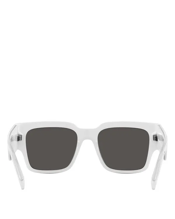 Dolce & Gabbana Square Sunglasses, 52mm - White/gray Solid