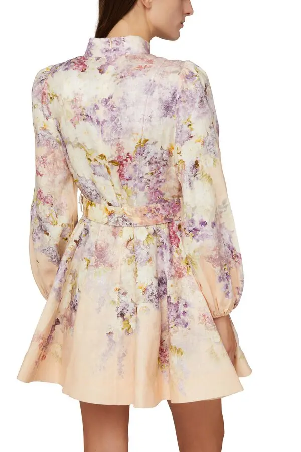 knee length dresses for ladies Lyrical buttoned midi dress ZIMMERMANN Multicolor main image 1