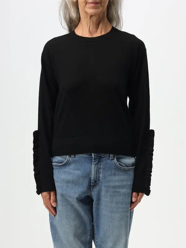 Pinko Ribbed Sleeve Sweater - Black