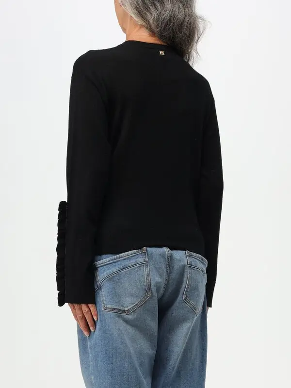 Pinko Ribbed Sleeve Sweater - Black