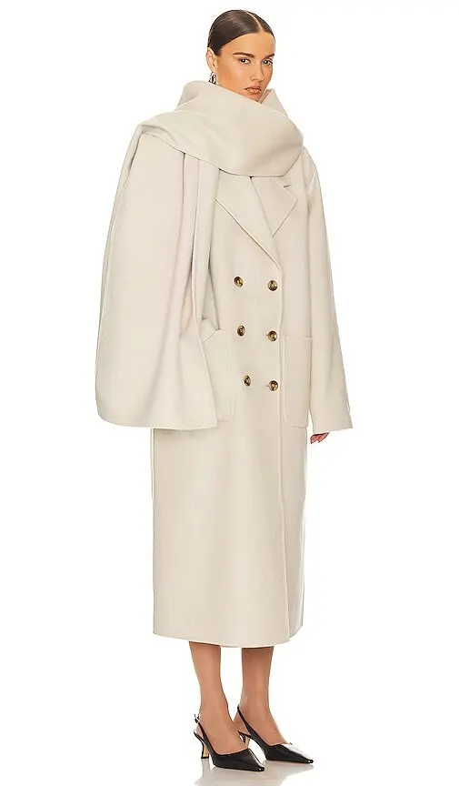 HELSA Oversized Coat With Detachable Scarf