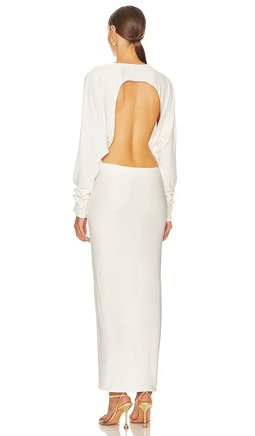 HELSA Matte Jersey Open Back Dress