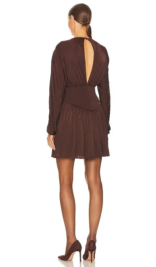 helsa slinky jersey dress Mini In Brown - Chocolate Brown helsa dress revolve
