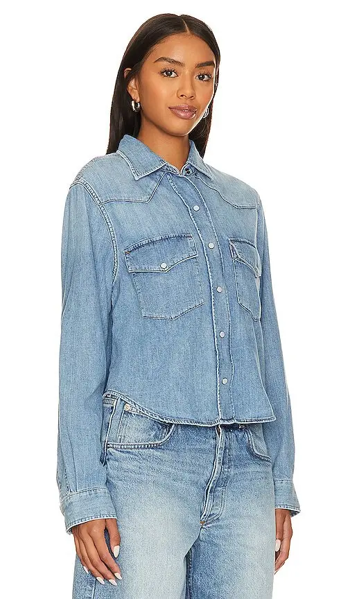 Citizens Of Humanity Cropped Western Denim Shirt