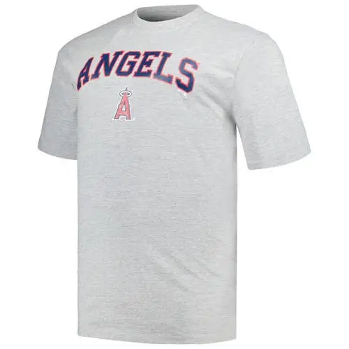 Profile Heather Gray Los Angeles Angels Big & Tall T-shirt Combo Pack