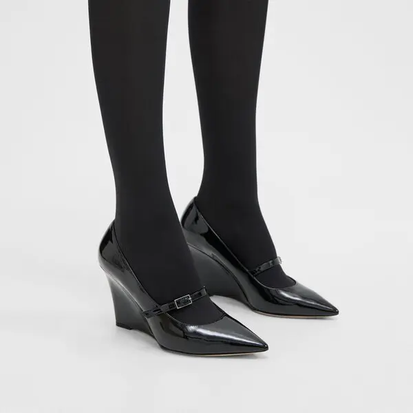 Theory Mary Jane Wedge In Patent Leather