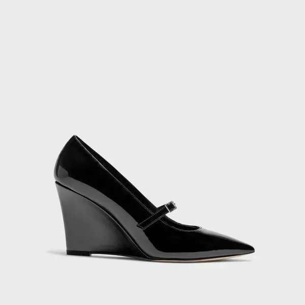 Theory Mary Jane Wedge In Patent Leather