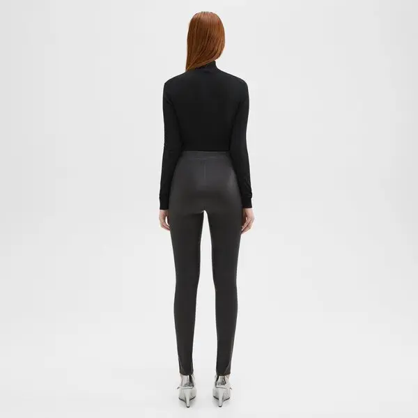 Theory High-waist Legging In Leather