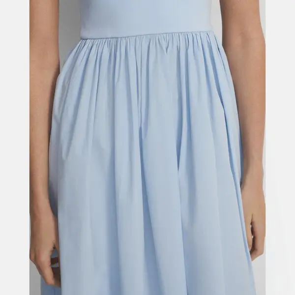 theory gathered sleeveless dress in stretch knit Theory Tiered Sleeveless Gathered Dress
