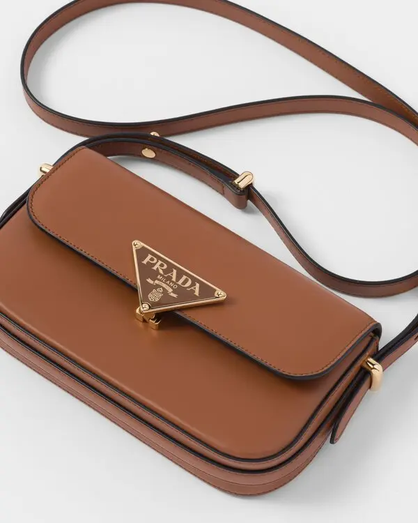 Prada Leather Shoulder Bag - Cognac | Editorialist