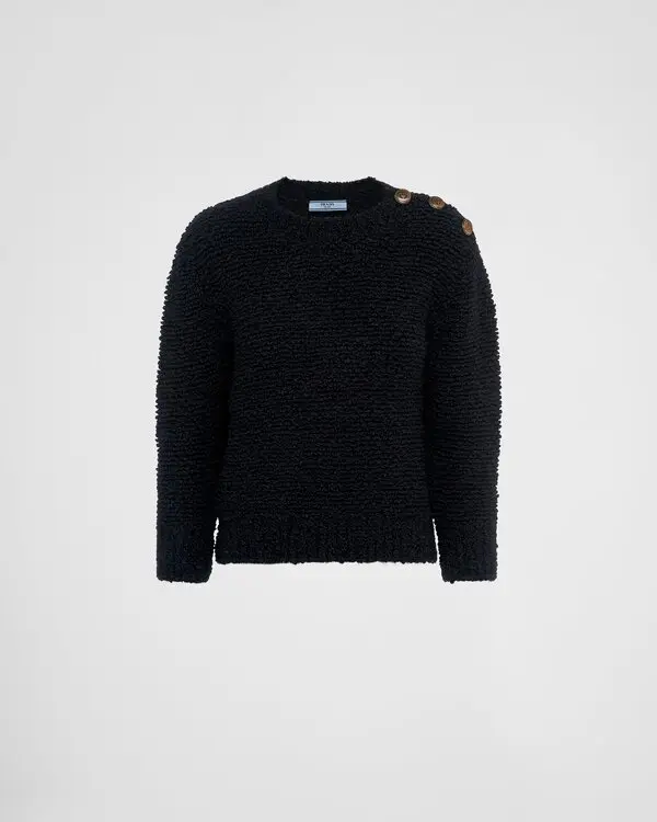 Prada Bouclé Mohair Crew-neck Sweater
