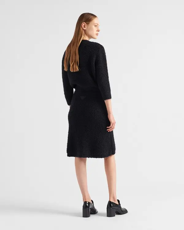 Prada Bouclé Mohair Crew-neck Sweater