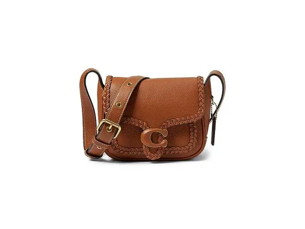 COACH Braided Leather Trim Tabby Messenger 19