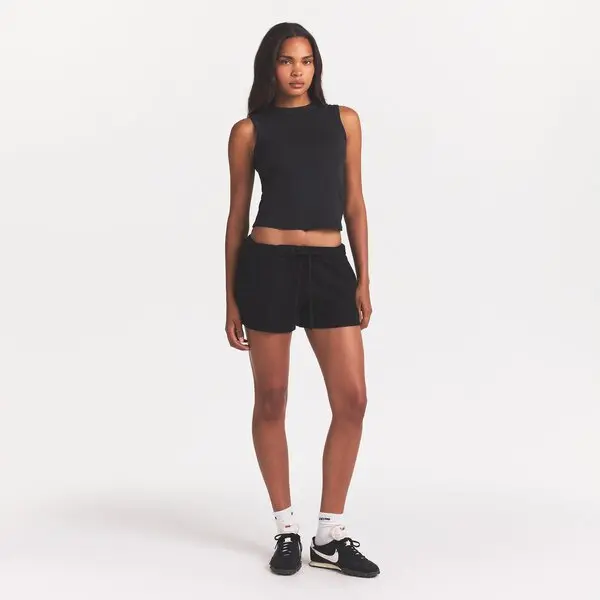 SKIMS Classic Cotton Fleece Short - Onyx