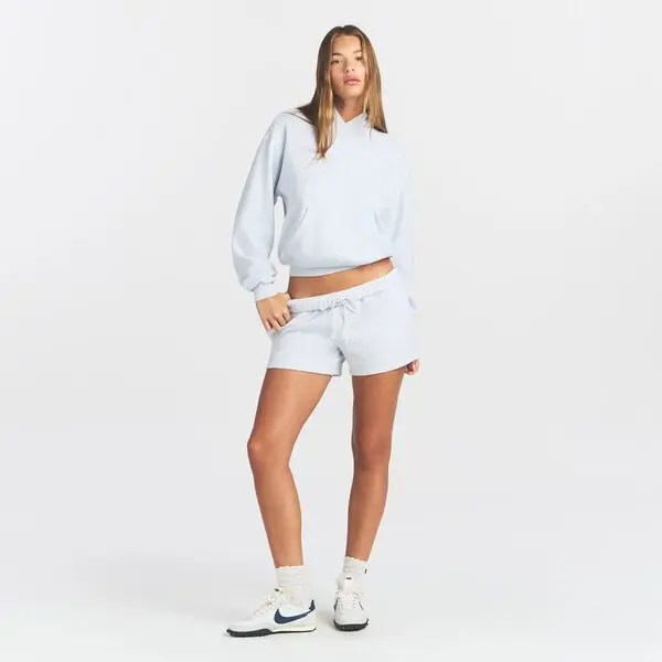 SKIMS Classic Cotton Fleece Hoodie - Light Heather Grey