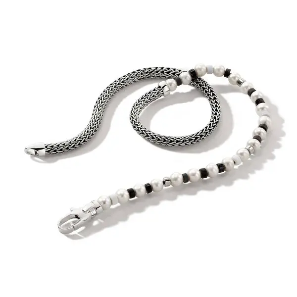John Hardy Colorblock Wrap Pearl Bracelet