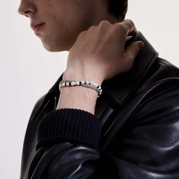 John Hardy Colorblock Wrap Pearl Bracelet