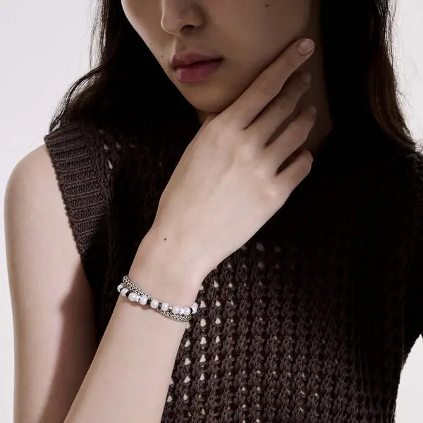 John Hardy Colorblock Wrap Pearl Bracelet