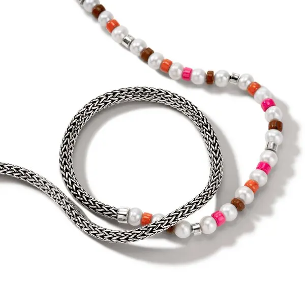 John Hardy Colorblock Pearl And Enamel Bracelet