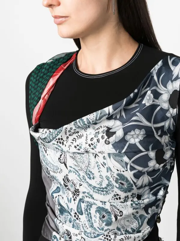 MARINE SERRE Layered Long-sleeve T-shirt