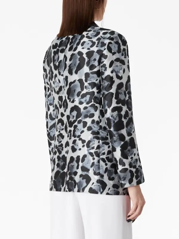 Giorgio Armani Leopard-print Single-breasted Blazer
