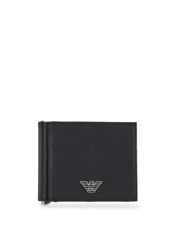 Emporio Armani Logo-plaque Folded Wallet - Black