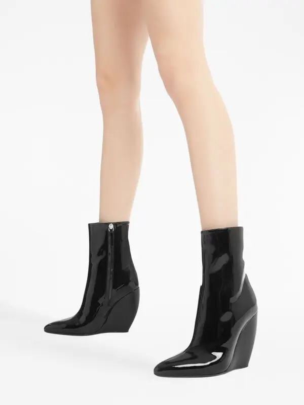 GIUSEPPE ZANOTTI 105mm Tylde Wedge Boots - Black