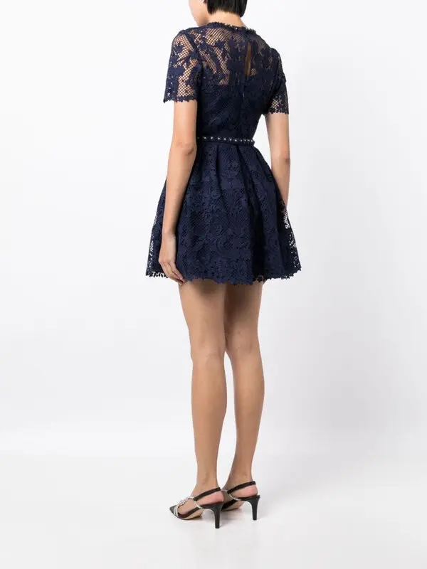 SELF-PORTRAIT Guipure Lace Embellished Dress