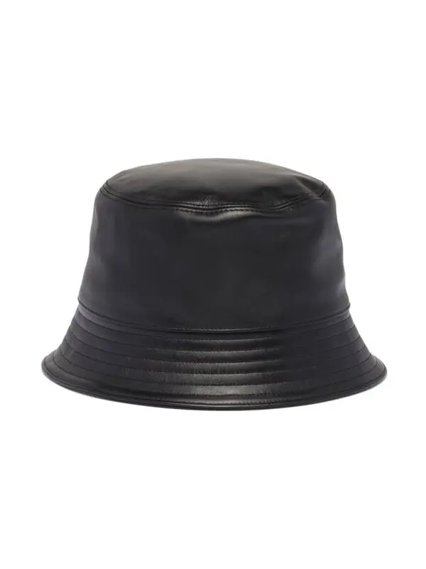 Prada Leather Bucket Hat