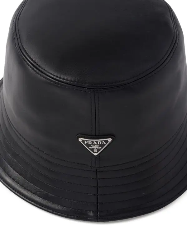 Prada Leather Bucket Hat