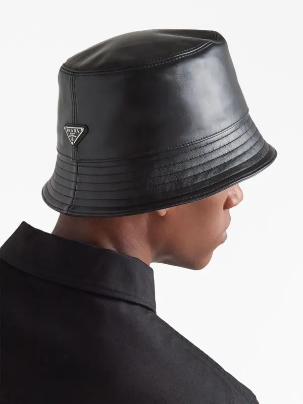 Prada Leather Bucket Hat