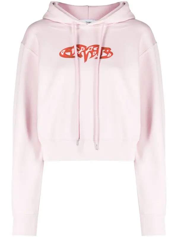 AMBUSH Cropped Cotton Hoodie - Pink