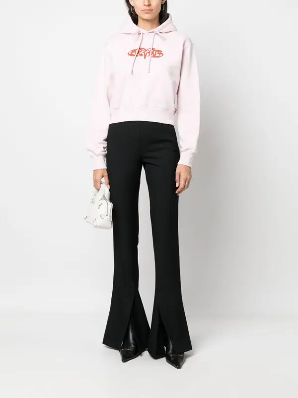 AMBUSH Cropped Cotton Hoodie - Pink