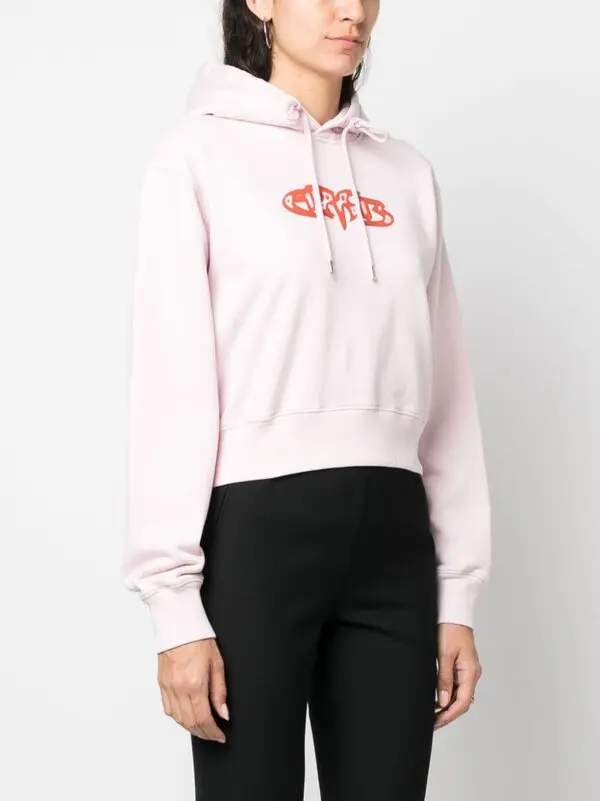 AMBUSH Cropped Cotton Hoodie - Pink