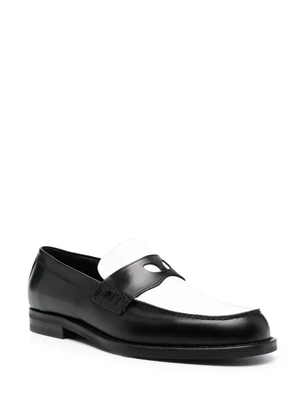 Gcds Two-tone Design Loafers - White