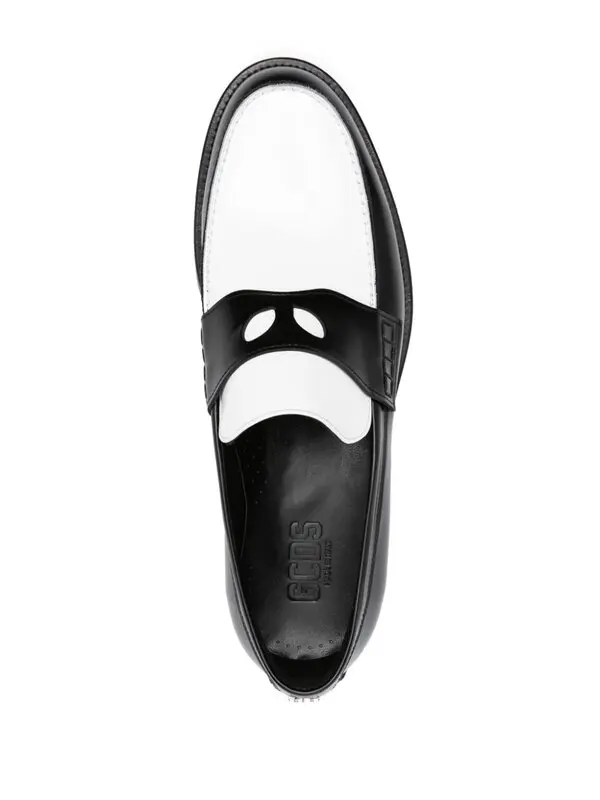 Gcds Two-tone Design Loafers - White