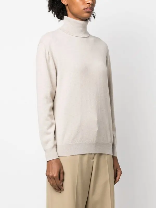 Brunello Cucinelli Roll-neck Cashmere Jumper - Neutrals