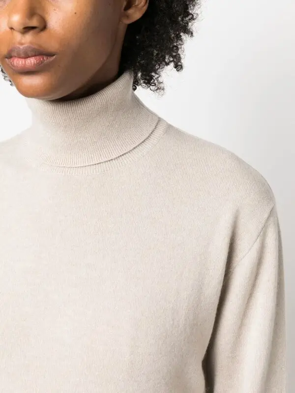 Brunello Cucinelli Roll-neck Cashmere Jumper - Neutrals