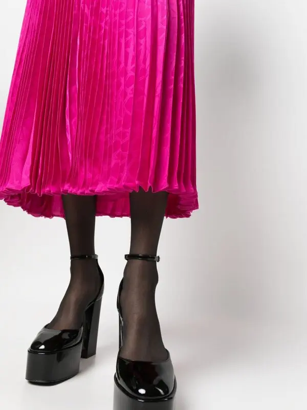 Valentino Garavani Pleated Midi Skirt - Pink