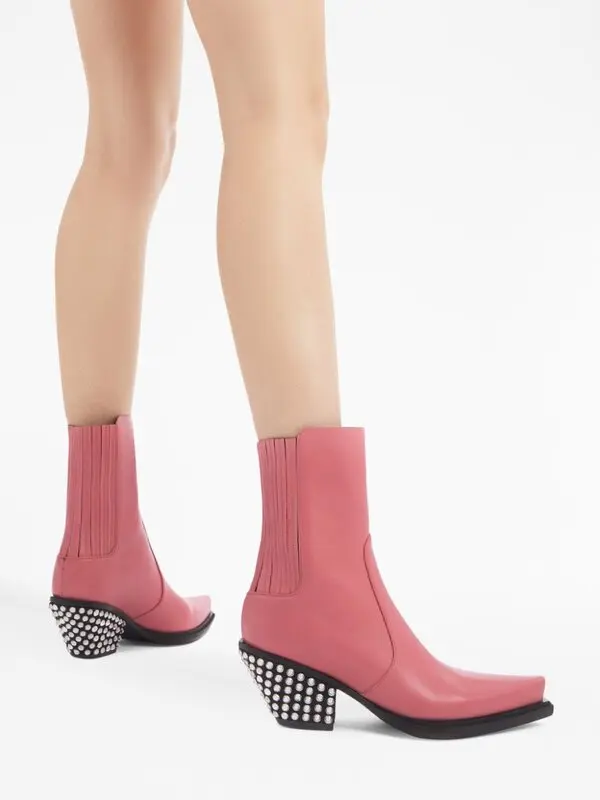 GIUSEPPE ZANOTTI 75mm Yanhira Crystal-embellished Ankle Boots - Pink